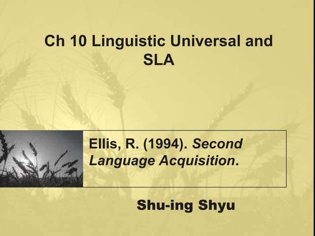 The universal hypothesis | PPTX