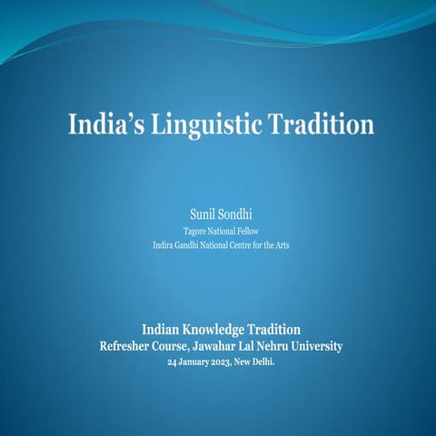 India's Linguistic Tradition and Culture.pptx