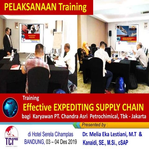 Pelaksanaan & Link-link Materi Training "EXPEDITING Supply Chain" | PPT