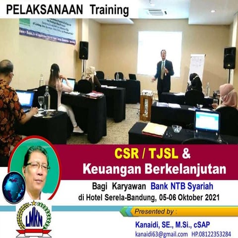 Rundown Acara TRAINING "CSR/TJSL & Community Development (ISO 26000) + Banking Social Products ...