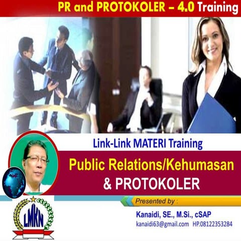 Link-Link MATERI Training "Effective PR (Kehumasan) & PROTOKOLER" | PPT