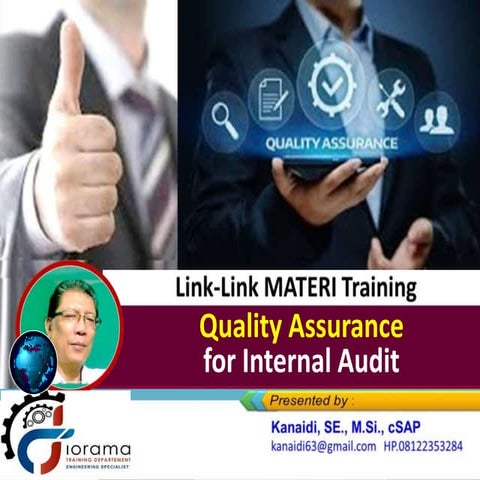 Link-Link MATERI Training_QUALITY ASSURANCE for Internal Audit | PPT