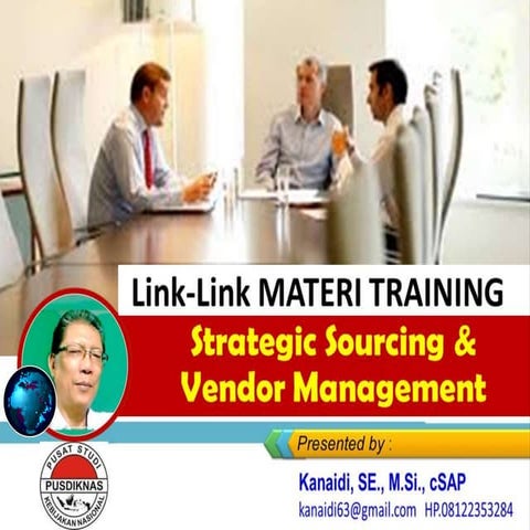 Link-Link MATERI TRAINING "Strategic Sourcing & VENDOR MANAGEMENT" | PPTX
