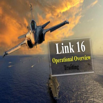 Tonex's Link 16 Operational Overview Training | PPTX