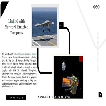 Link 16 with Network Enabled Weapons Training Seminar | PPTX