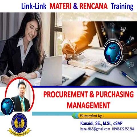 Link-Link MATERI & RENCANA Training "Effective PROCUREMENT and ...