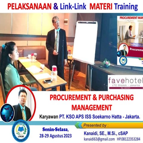 PELAKSANAAN + Link2 MATERI Training _"PROCUREMENT and PURCHASING ...