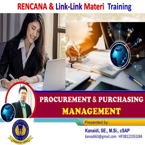 Link2 MATERI & RENCANA Training PT.JPC "Effective PROCUREMET and ...