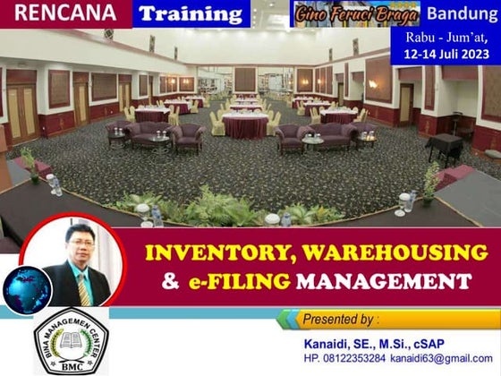 Silabus Training "INVENTORY CONTROL and WAREHOUSING MANAGEMENT" | PDF