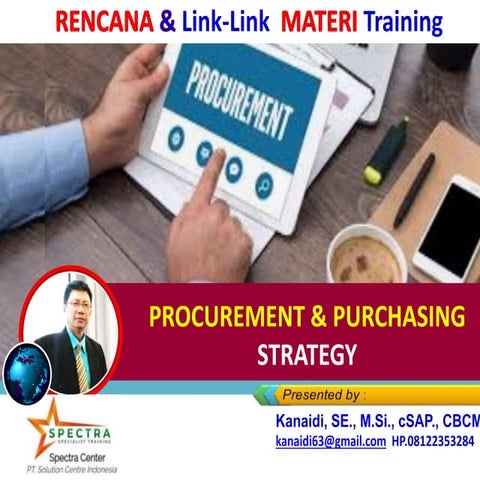 Link2 MATERI Training _"PROCUREMENT & PURCHASING STRATEGY" _Spectra. | PPTX