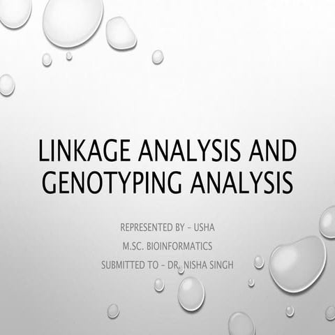 Linkage analysis | PPTX