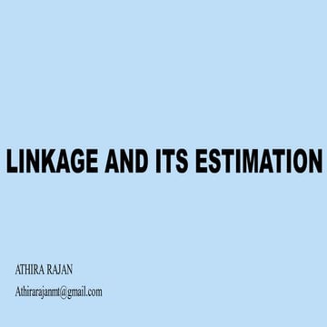 Linkage And Its Estimation Pdf