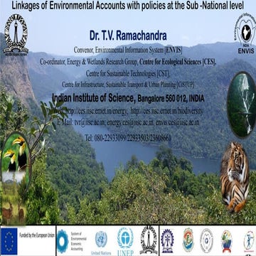 Linkages of Environmental Accounts Sub National level by Ministry of ...