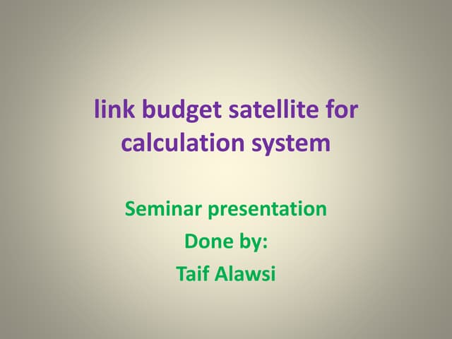 Satellite link-budget-analysis-matlab-code | PDF