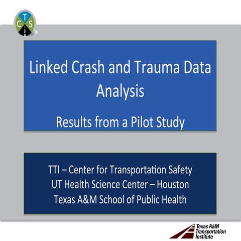 Linked Crash and Trauma Data Analysis | PDF