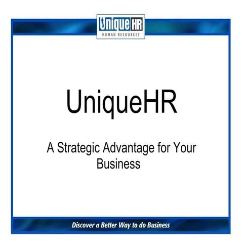 UniqueHR - Strategic Advantage | PPT