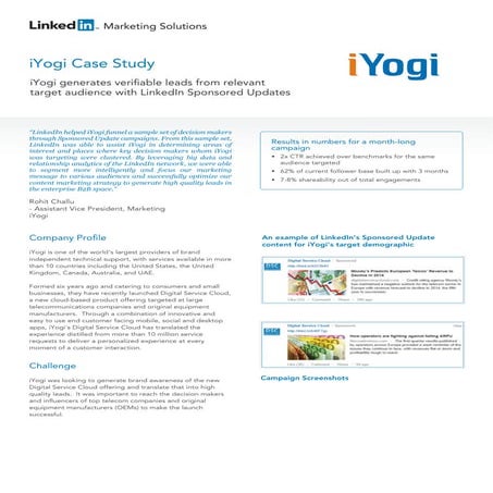 iYogi Case Study | PDF