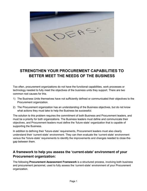 Procurement Assessment | PDF