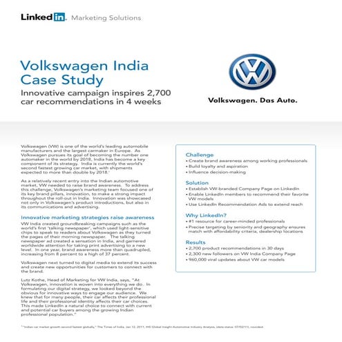Volkswagen Case Study | PDF