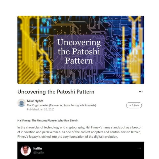 LinkedIn Article About Uncovering the Patoshi Pattern | PDF