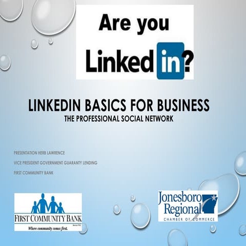 Linked in basics | PPT | Social Networking | Internet