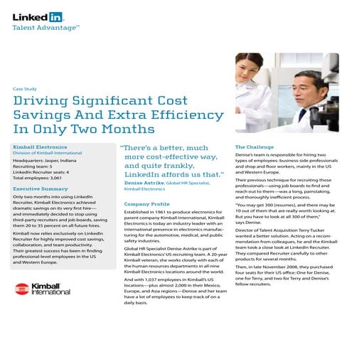 Linkedin Case Study Kimball International | PDF