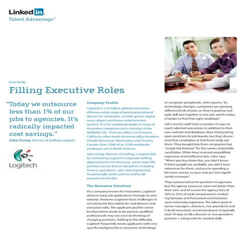 LinkedIn Case Study Logitech | PDF