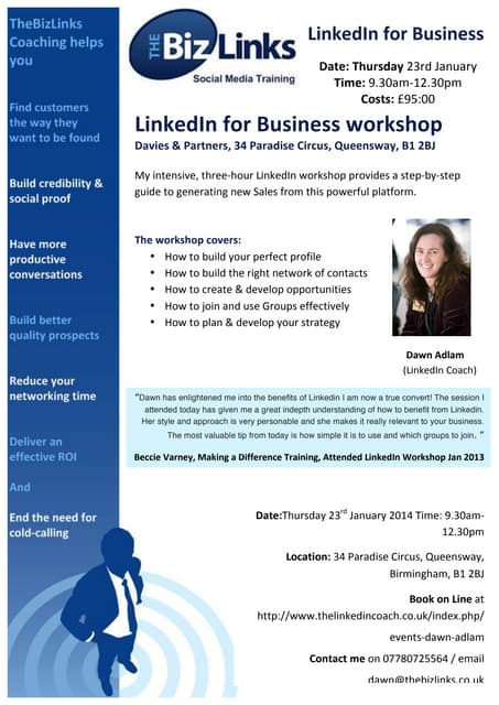 Linkedin Workshop 16th June | PDF