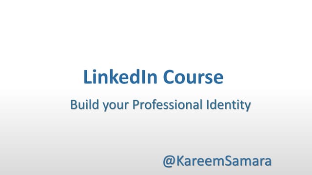 How to make a Linkedin Profile Linkedin Profile | PPTX
