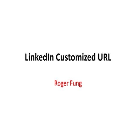 Customized URL | PPT