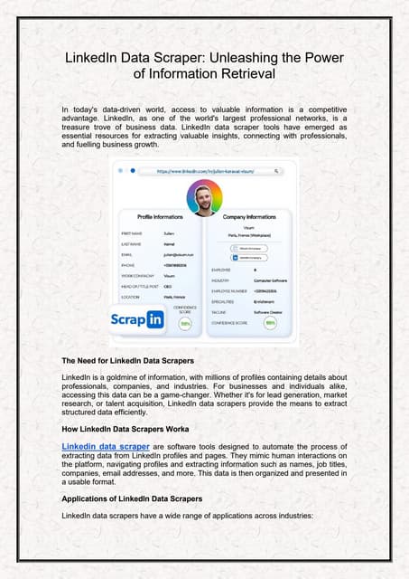Extract Data From Linkedin | Scrapin.io