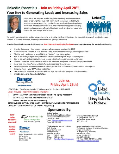 LinkedIn Seminar April 20, 2023 | DOC