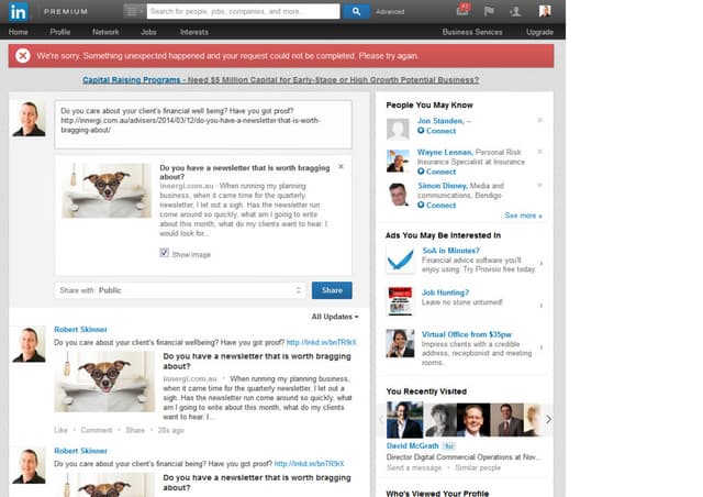 Linkedin Fail