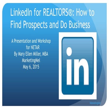 LinkedIn for the Real Estate Professional | PPTX