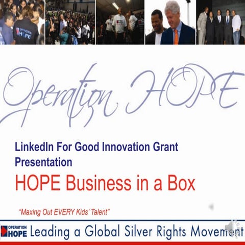 HOPE Business in a Box LinkedIn for Good presentation | PPTX
