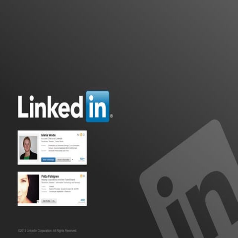 LinkedIn for companies - presentation by LinkedIn Sweden at KWD ...