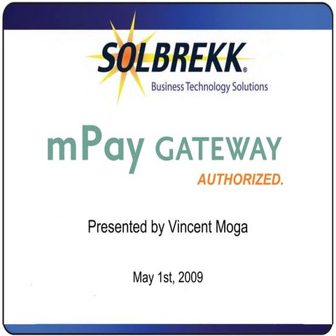 mPay Gateway Presentation | PPT