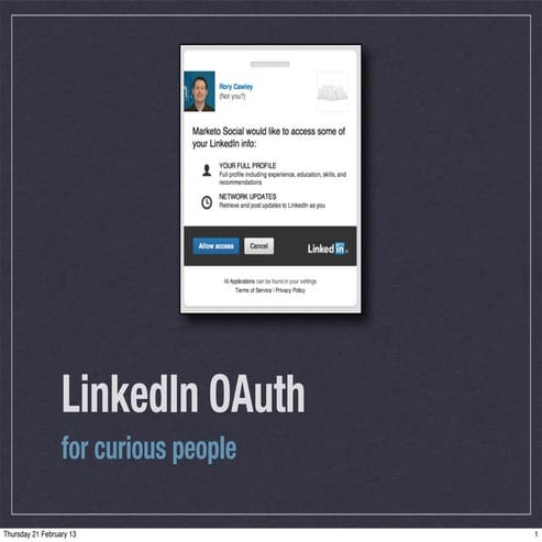 Linkedin OAuth for curious people | PPT