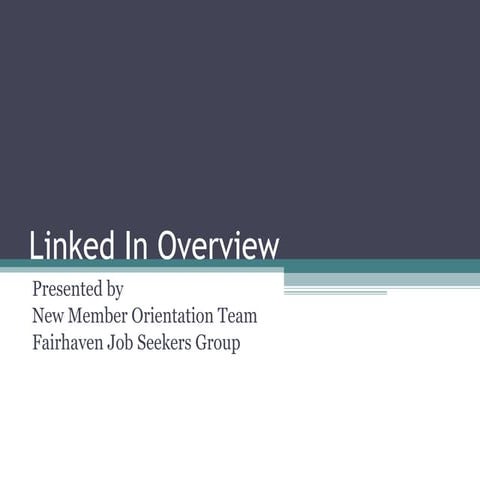 Linked In Overview Ppt