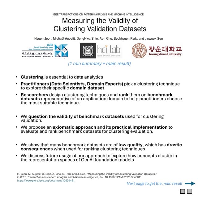 Measuring The Validity Of Clustering Validation Datasets Pdf