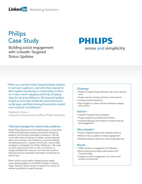 LinkedIn Philips Case Study | PDF | Social Networking | Internet
