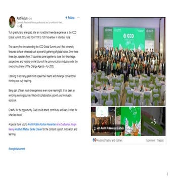 Linkedin Post ICCO GLOBAL SUMMIT 2025 PPT.pptx