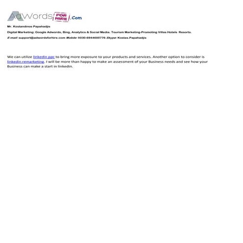 Linkedin ppc linkedin remarketing | PDF