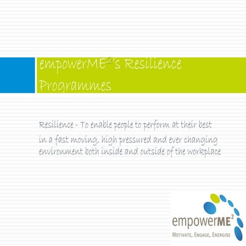 EmpowerME2\'s Resilience Programmes | PPT