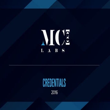 MC[CO] Labs Company Credentials | PPT