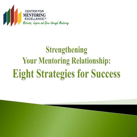 Eight Strategies for Mentoring Success | PPTX