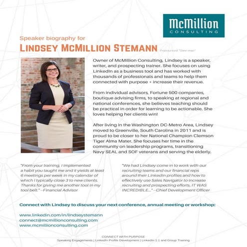 Let's Discuss Your Next Meeting - Speaker Bio | PDF