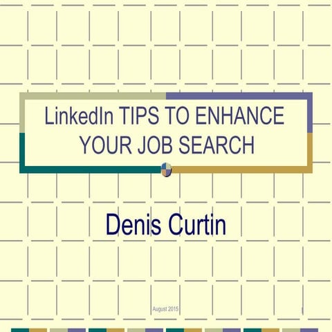 LinkedIn Tips To Enhance Your 2015 Job Search | PPT