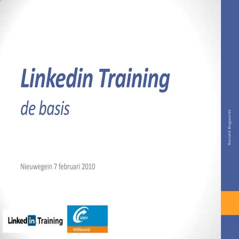 Linkedin training basis voor UWV | PPTX