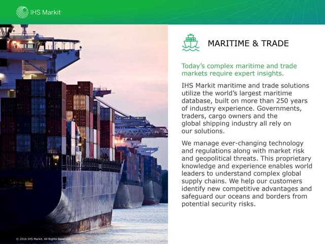 IHS Maritime & Trade | PDF